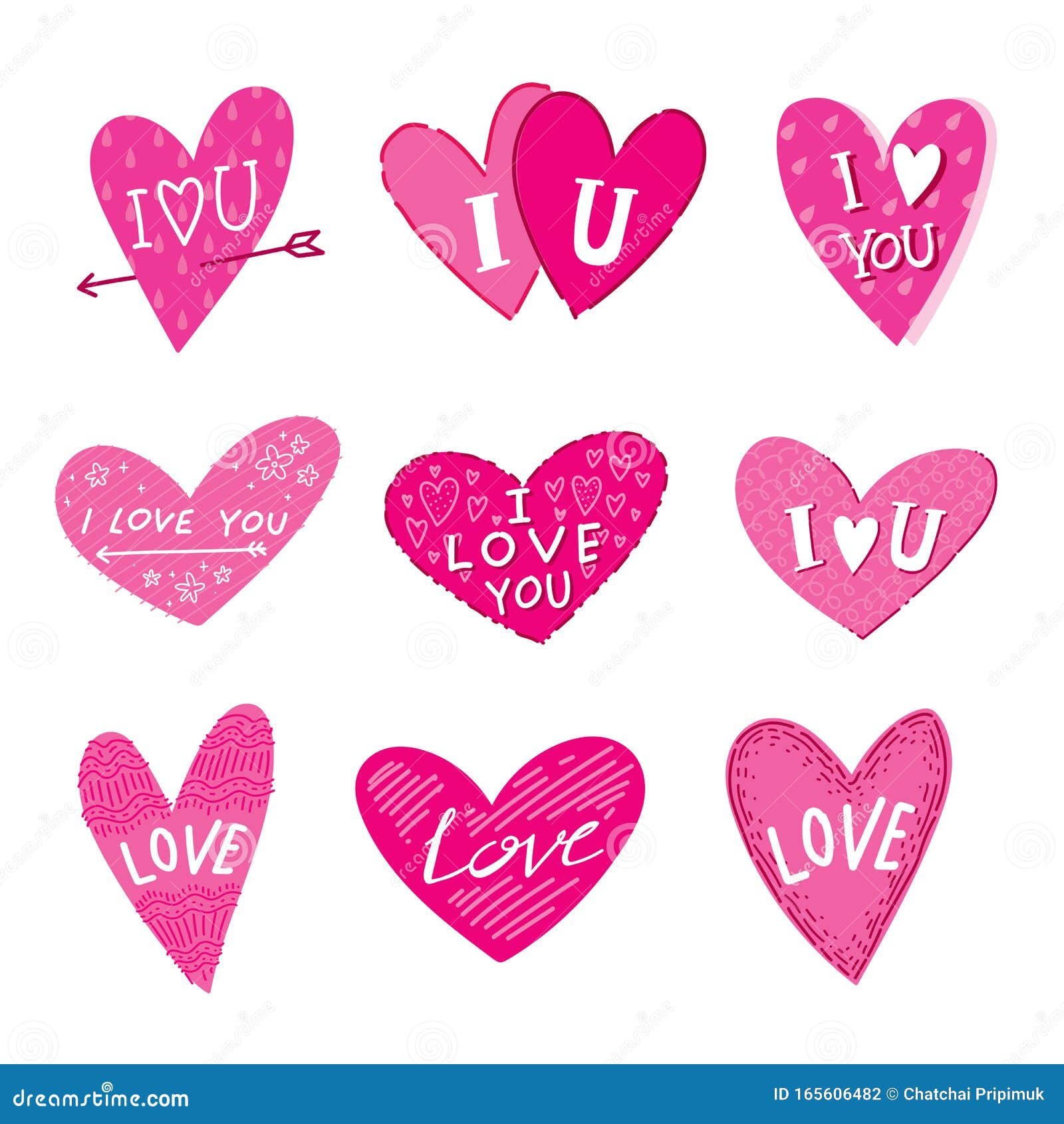 Cute Hart Doedle Clip Art, Vector Vector Illustratie - Illustration of ...