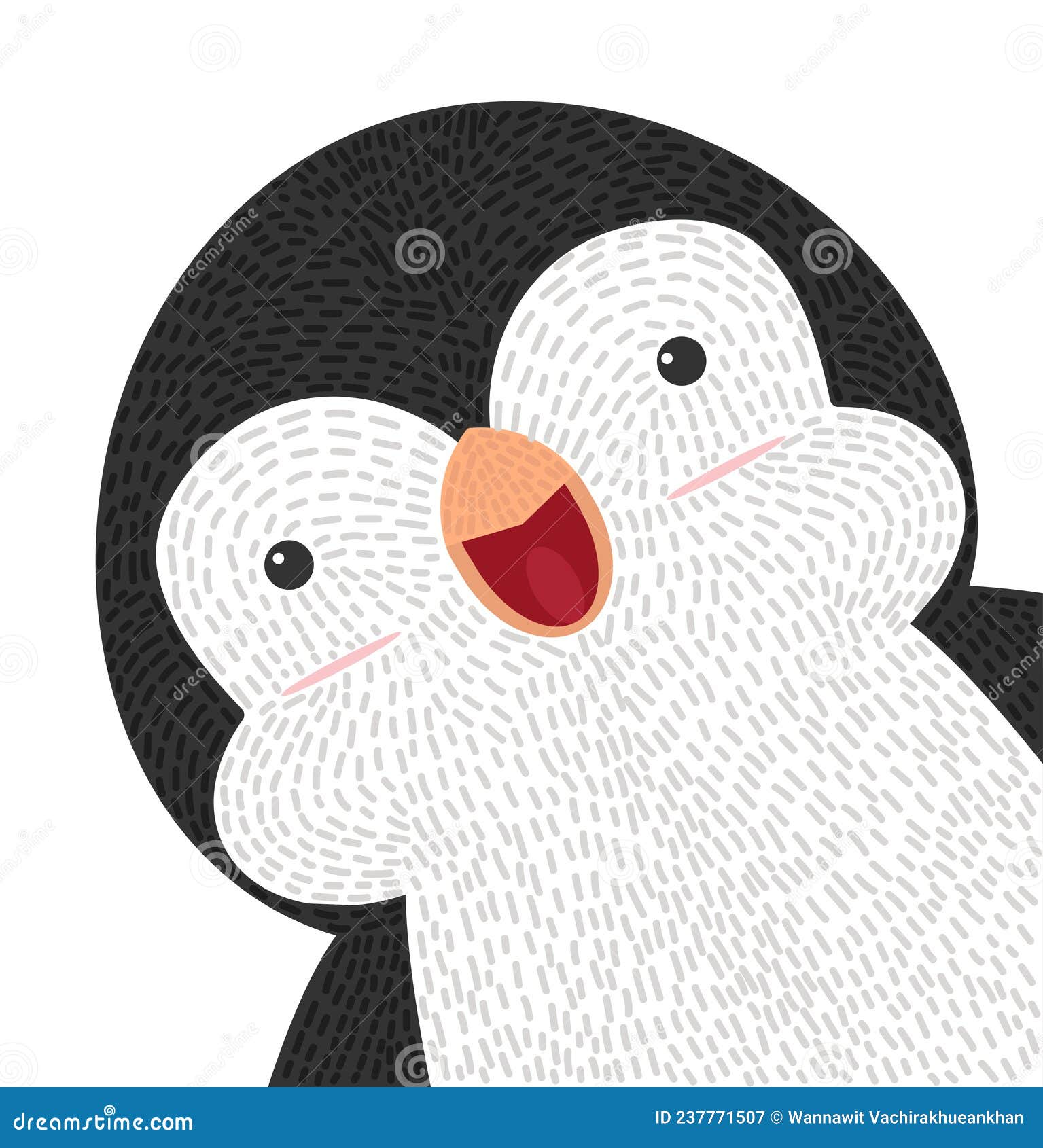 Cute Head Penguin Cartoon Vector Stock Vector - Illustration of ...