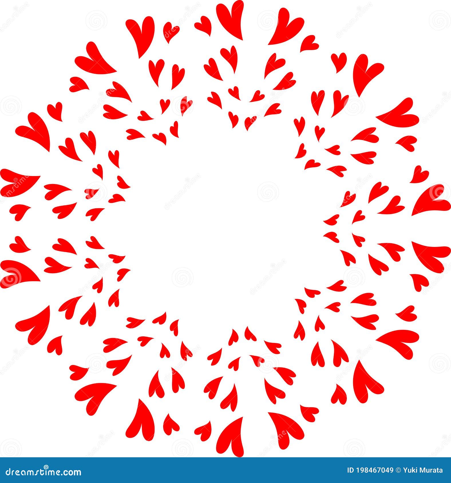 Cute heart circle frame stock vector. Illustration of happiness - 198467049