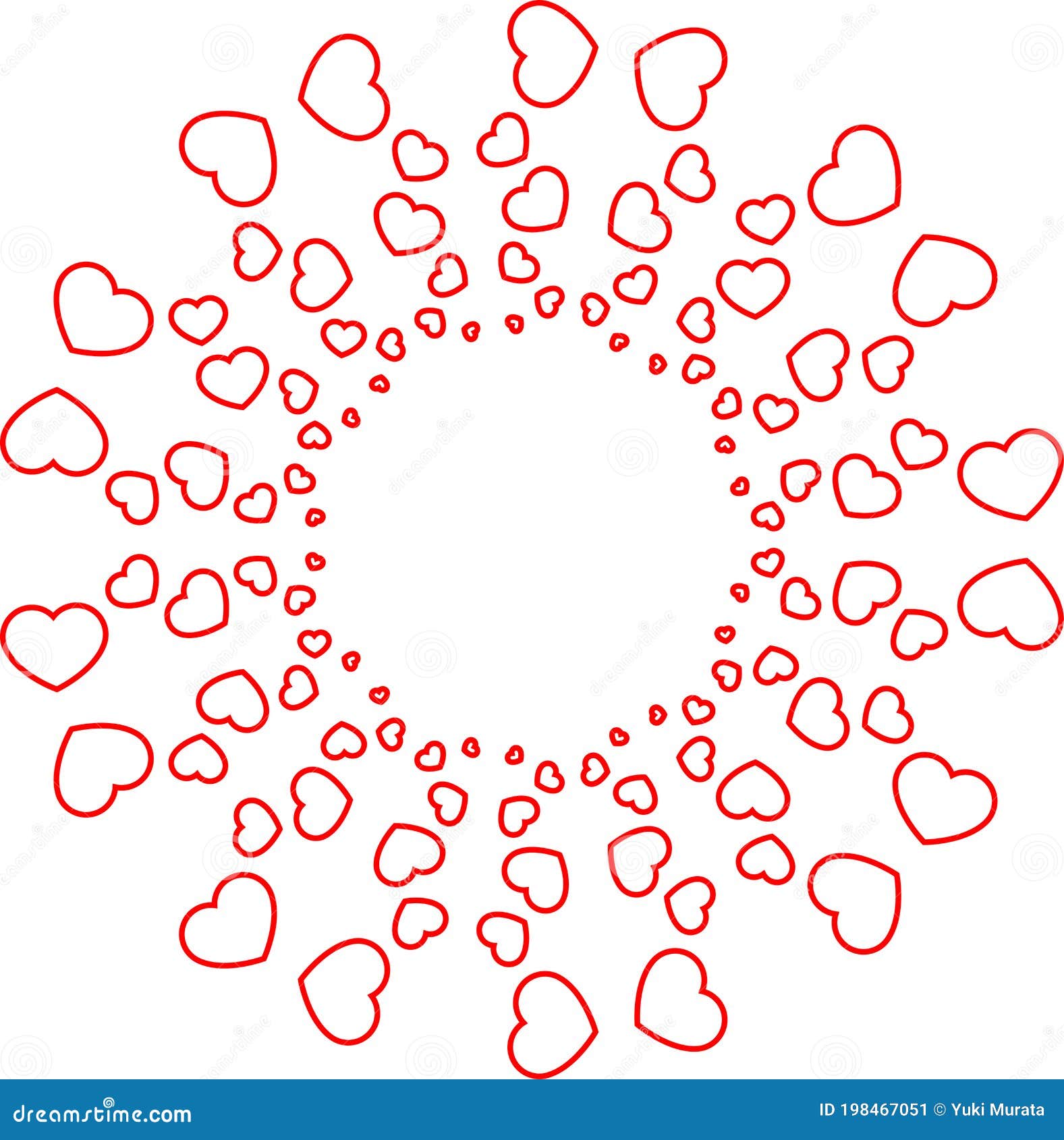 Cute heart circle frame stock vector. Illustration of couple - 198467051