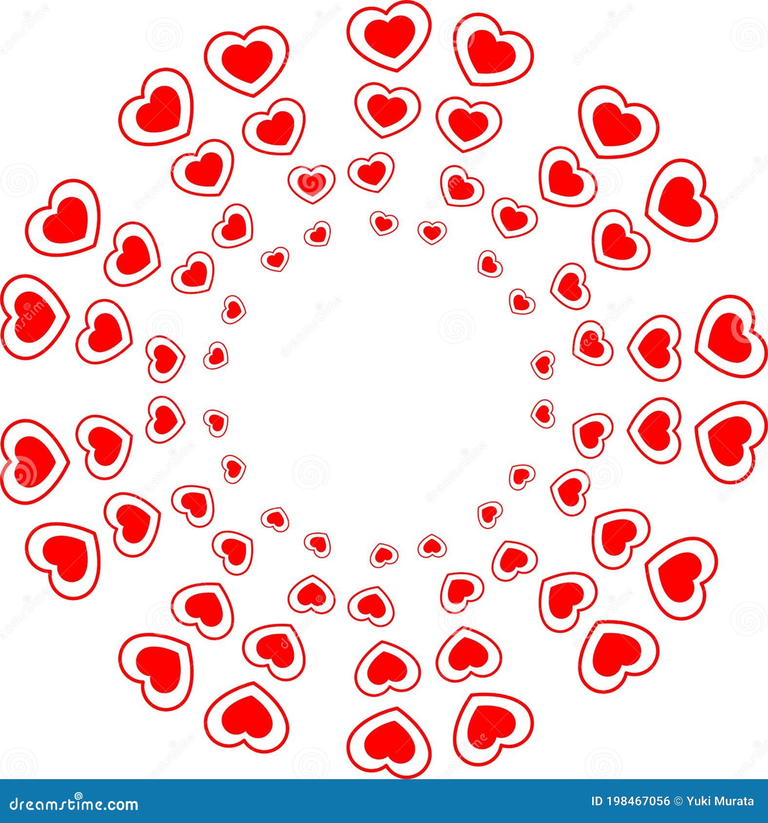 Cute heart circle frame stock vector. Illustration of birthday - 198467056