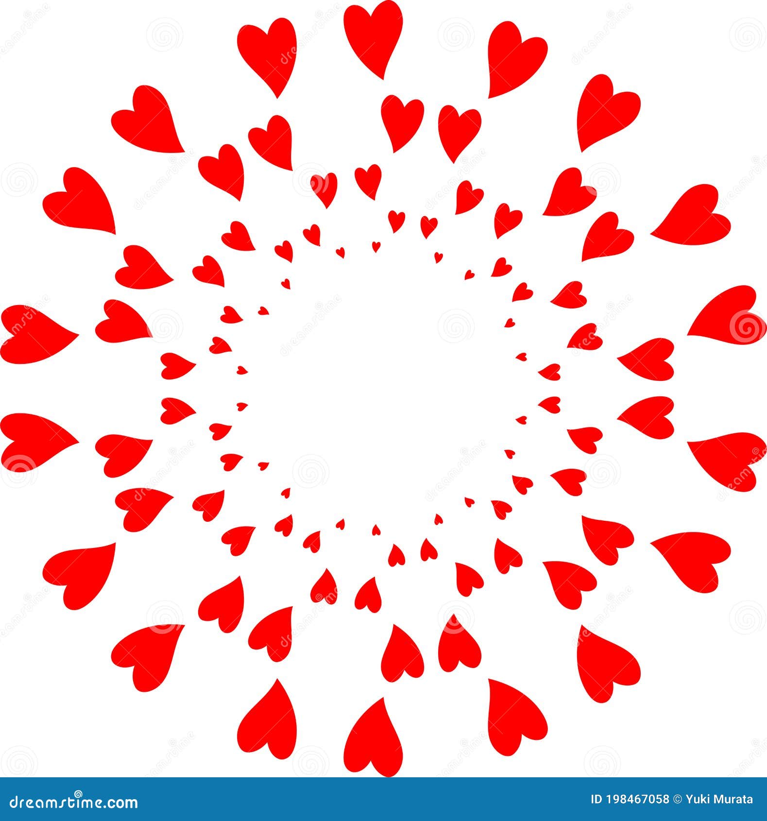 Cute heart circle frame stock vector. Illustration of white - 198467058