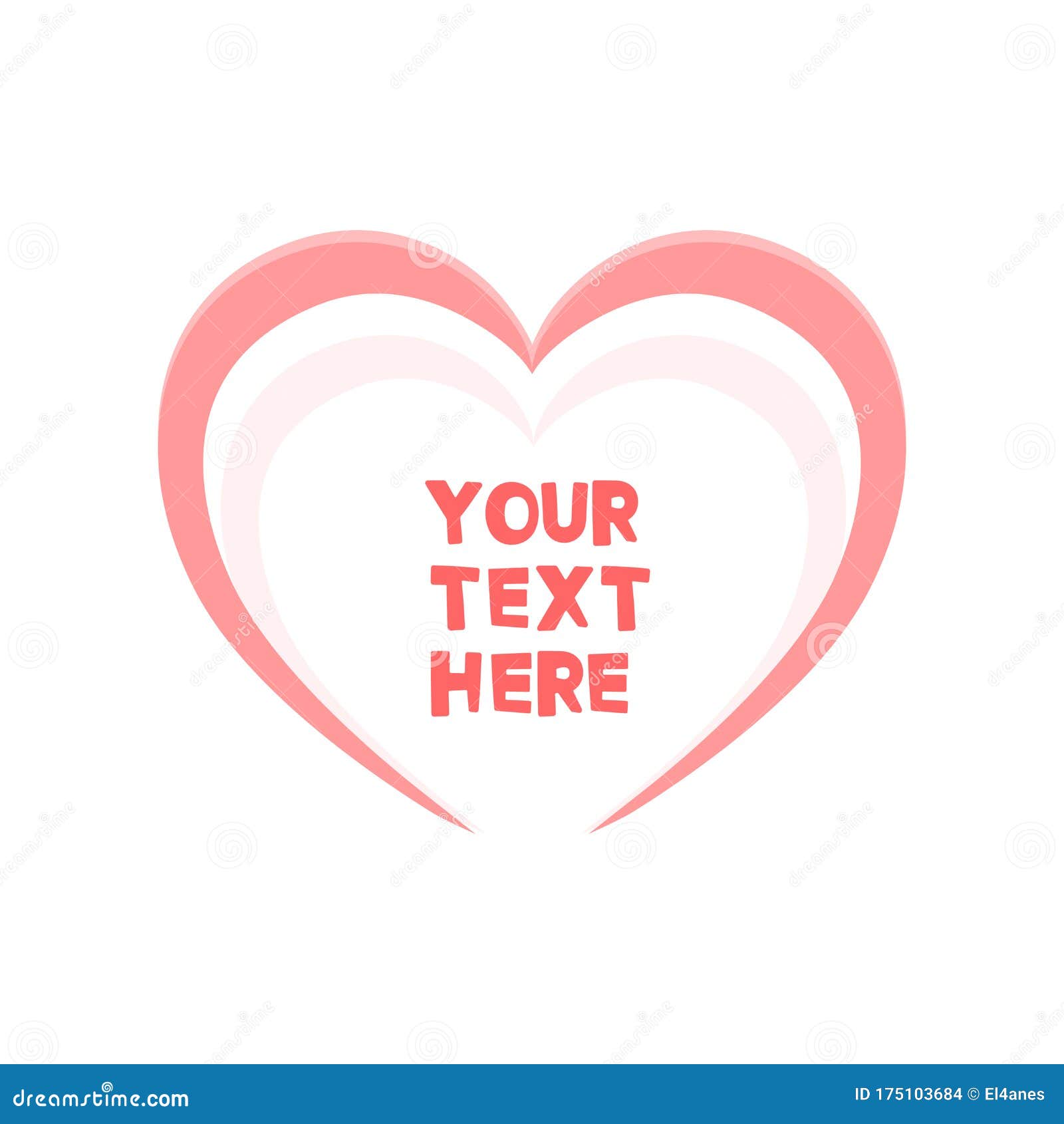 Cute heart frame for text stock vector. Illustration of white - 175103684