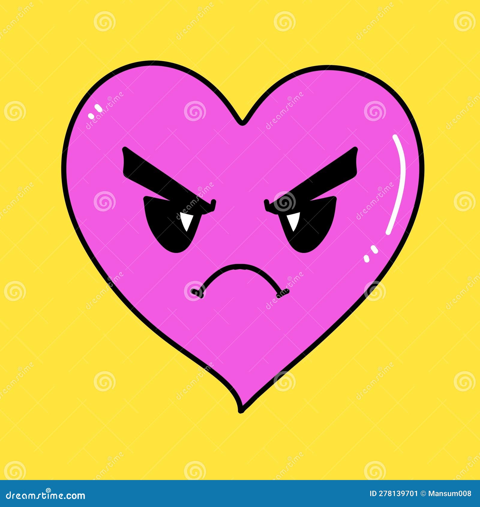 Cute Heart with Love Symbol Illustration Stock Illustration ...