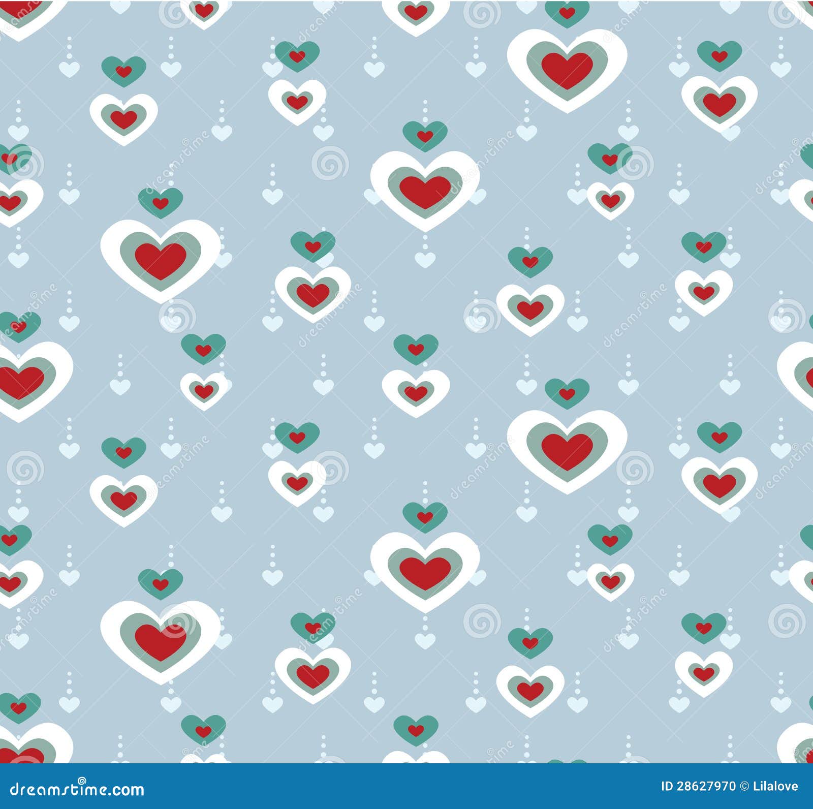 Cute heart pattern stock vector. Illustration of paper - 28627970