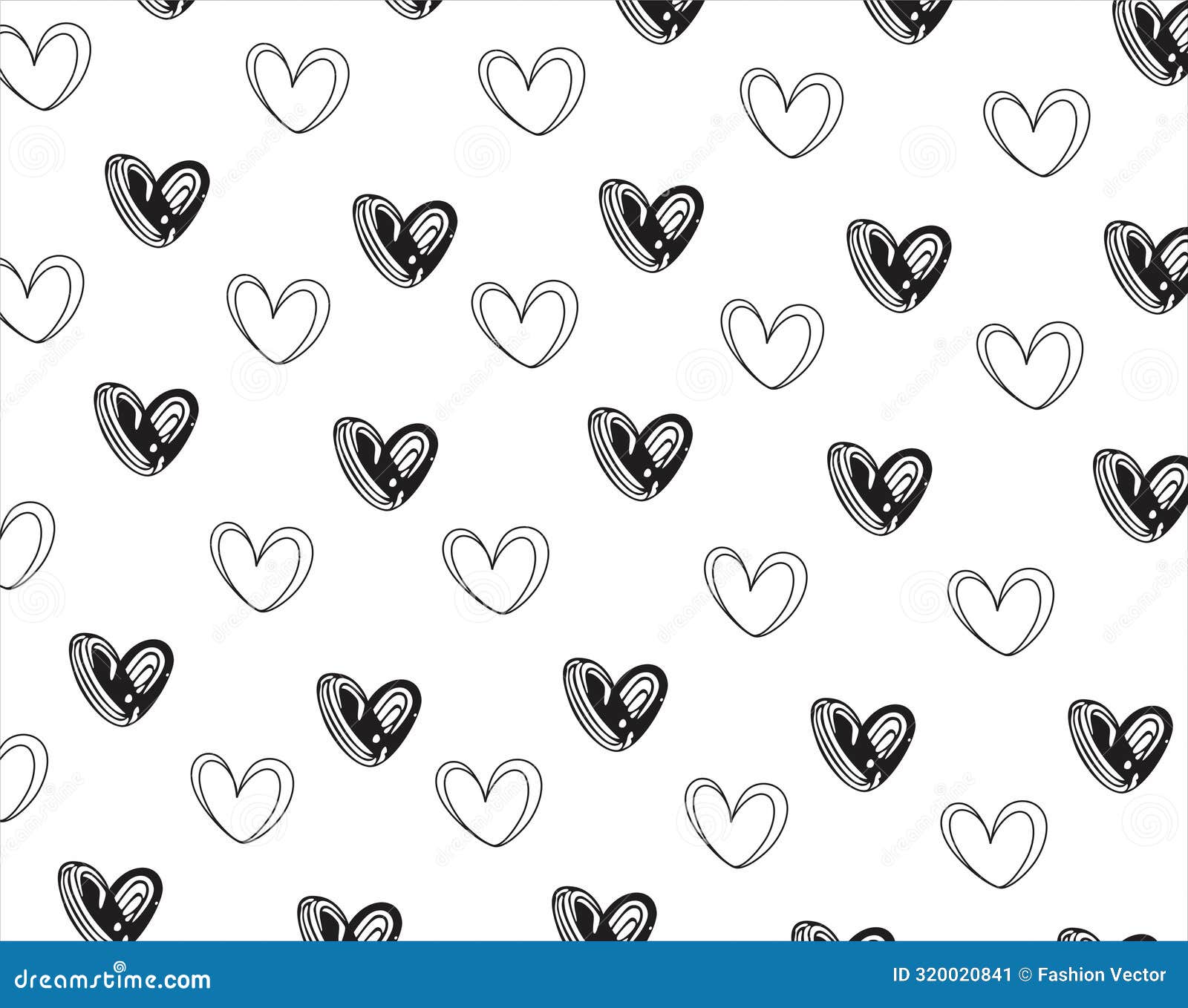 Cute Heart Pattern Print Vector Art Stock Vector - Illustration of ...
