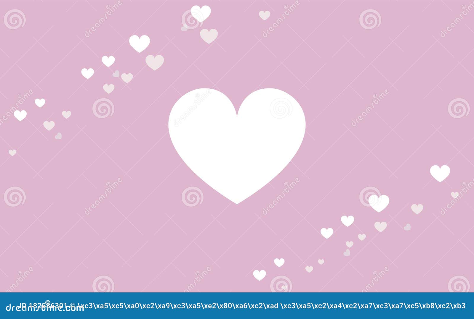 Cute Heart of Vector Message Card Background Material Stock Vector ...