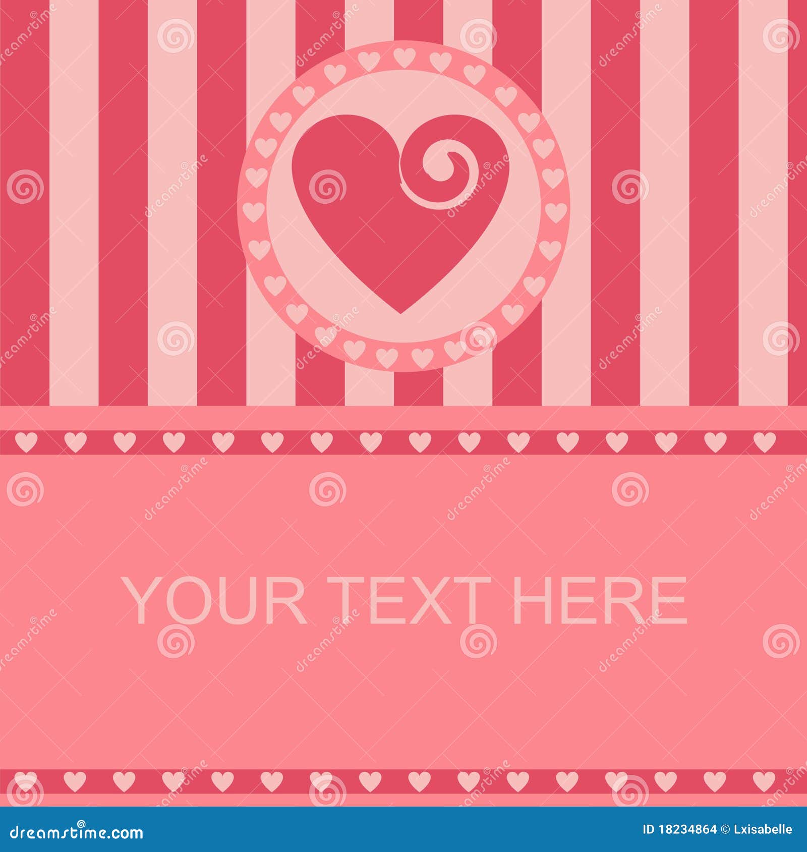 Cute hearts frame stock vector. Illustration of heart - 18234864