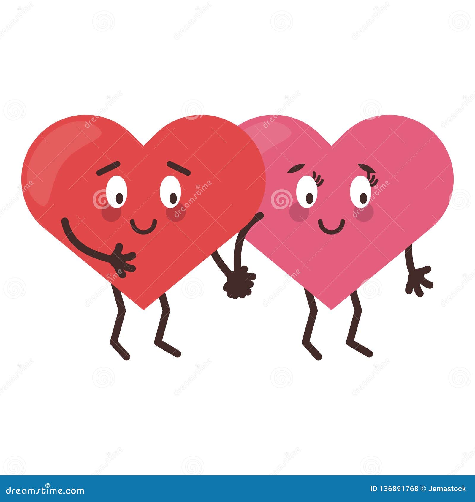 Cute Hearts in Love Cartoons Stock Vector - Illustration of abstract ...
