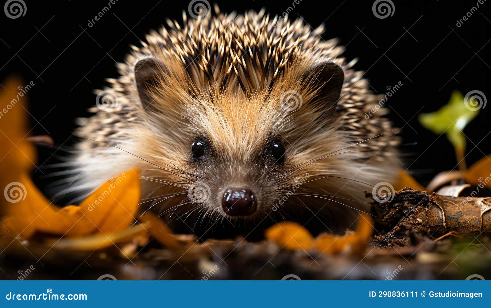 Cute Hedgehog with Bristled Fur Looking Fluffy in Autumn Generated by ...
