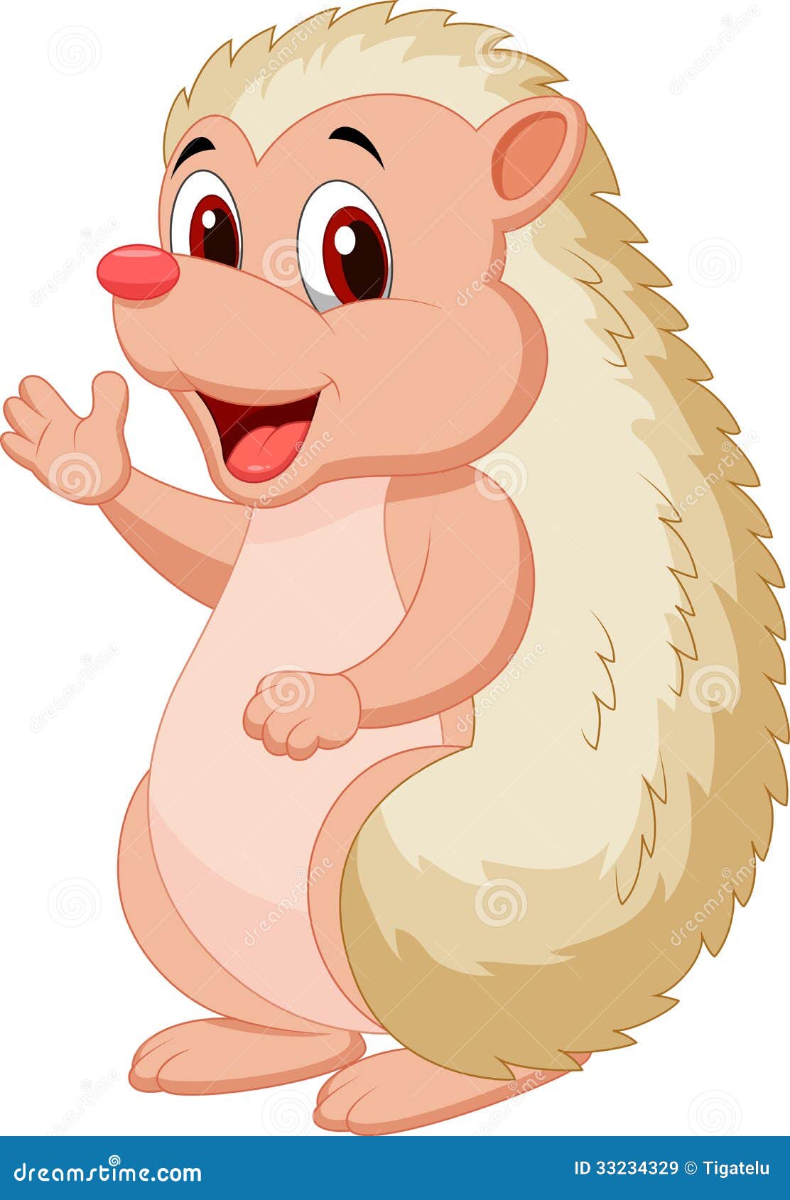 Cute hedgehog cartoon stock vector. Illustration of mammal - 33234329