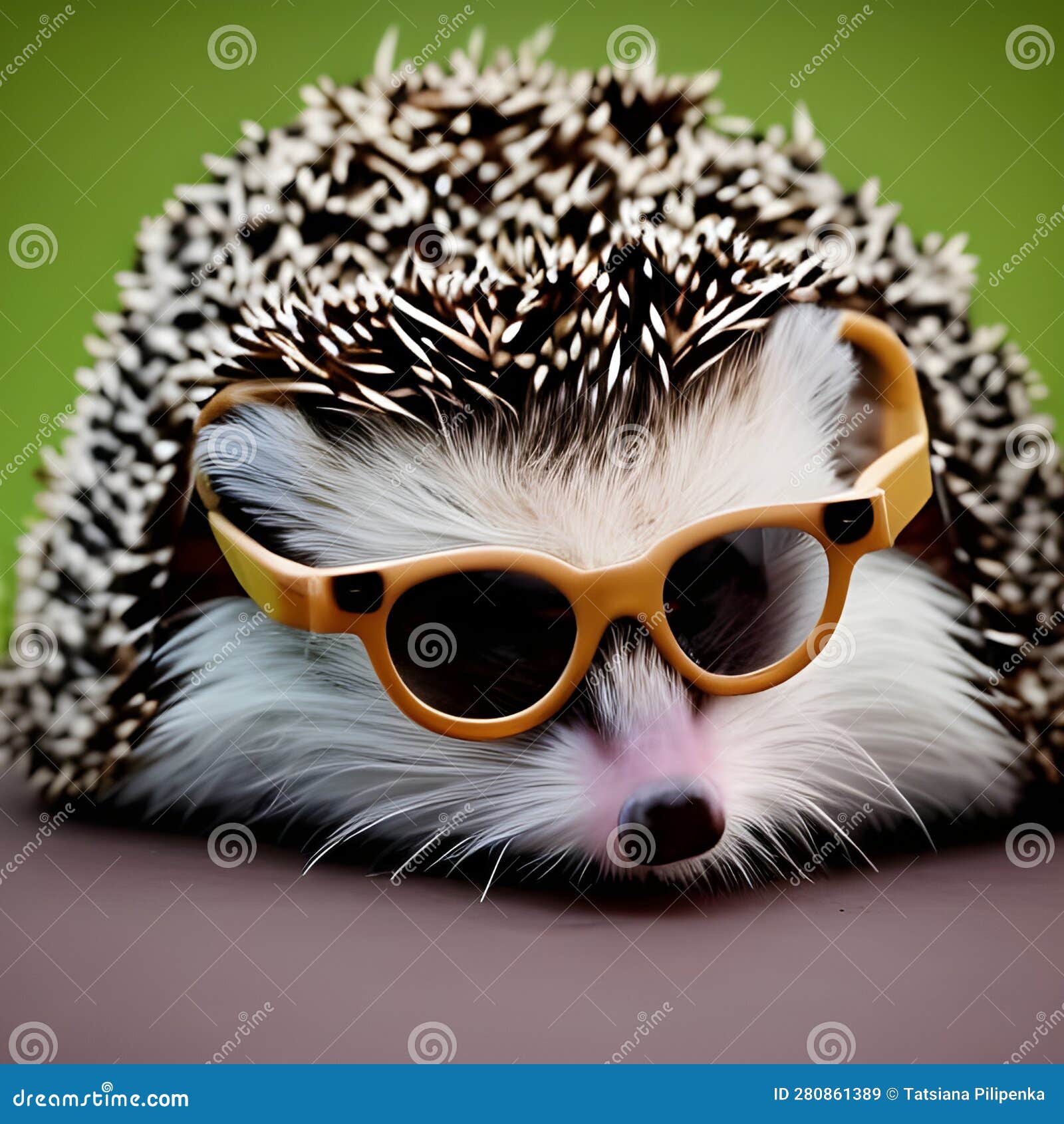 Hedgehog with glasses stock illustration. Illustration of sunglasses ...