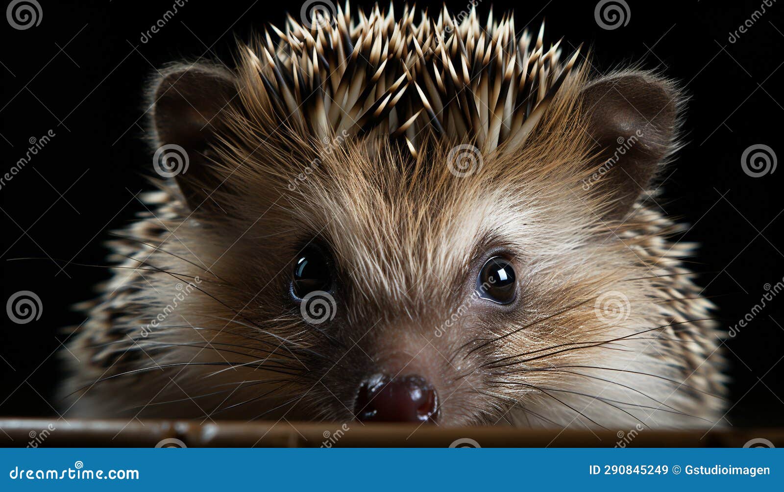 Cute Hedgehog Looking at Camera, Fluffy Fur, Sharp Whiskers Generated ...