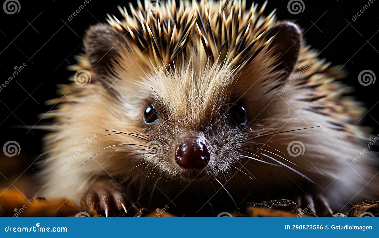 Cute Hedgehog with Sharp Bristles, Looking at Camera, Generated by AI ...