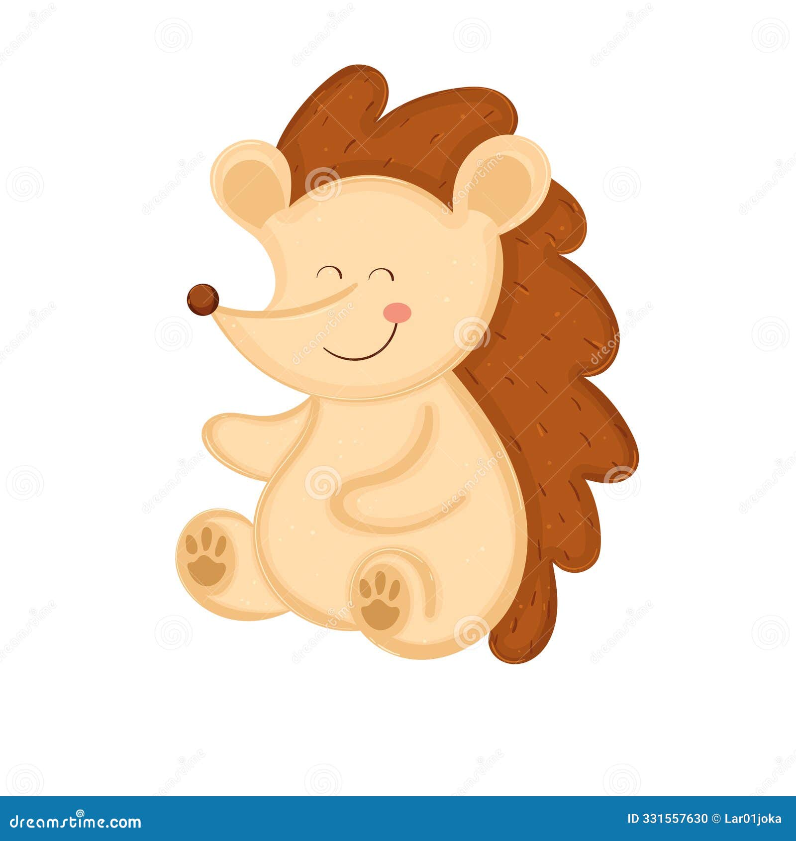 Cute Hedgehog with Simple and Friendly Design Vector Stock Illustration ...