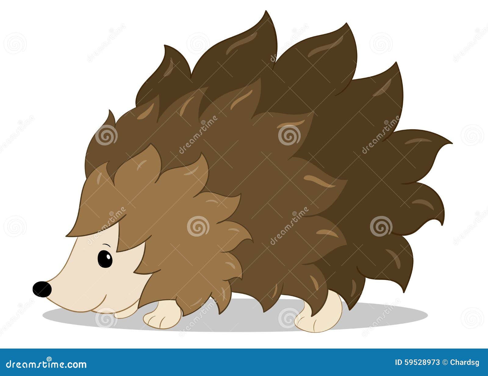 Cute hedgehog stock vector. Illustration of drawing, spiked - 59528973