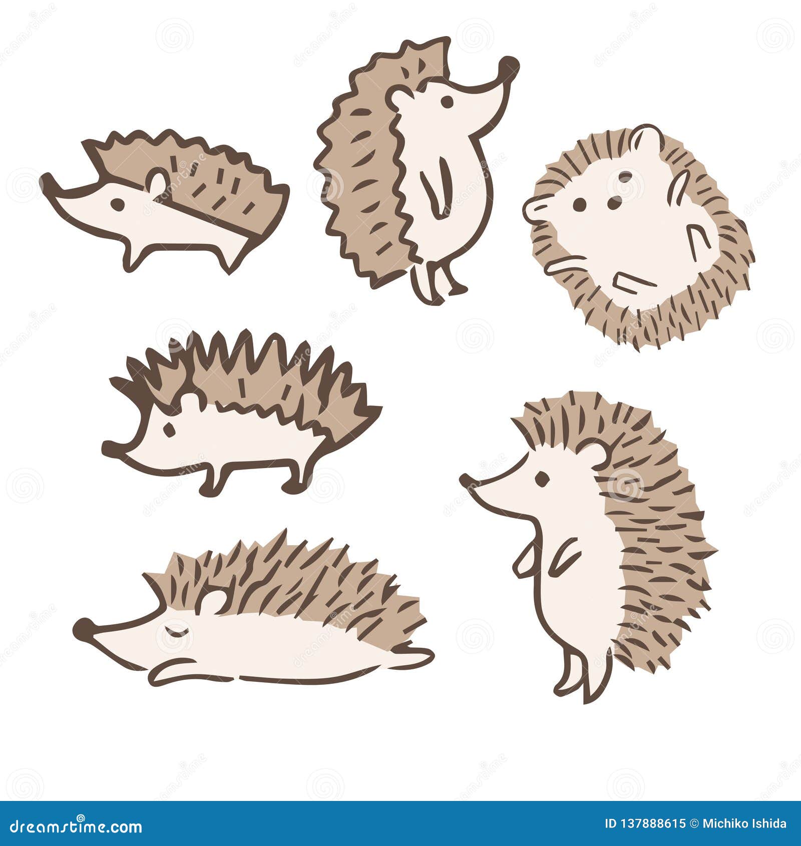 Cute Hedgehogs Drawing