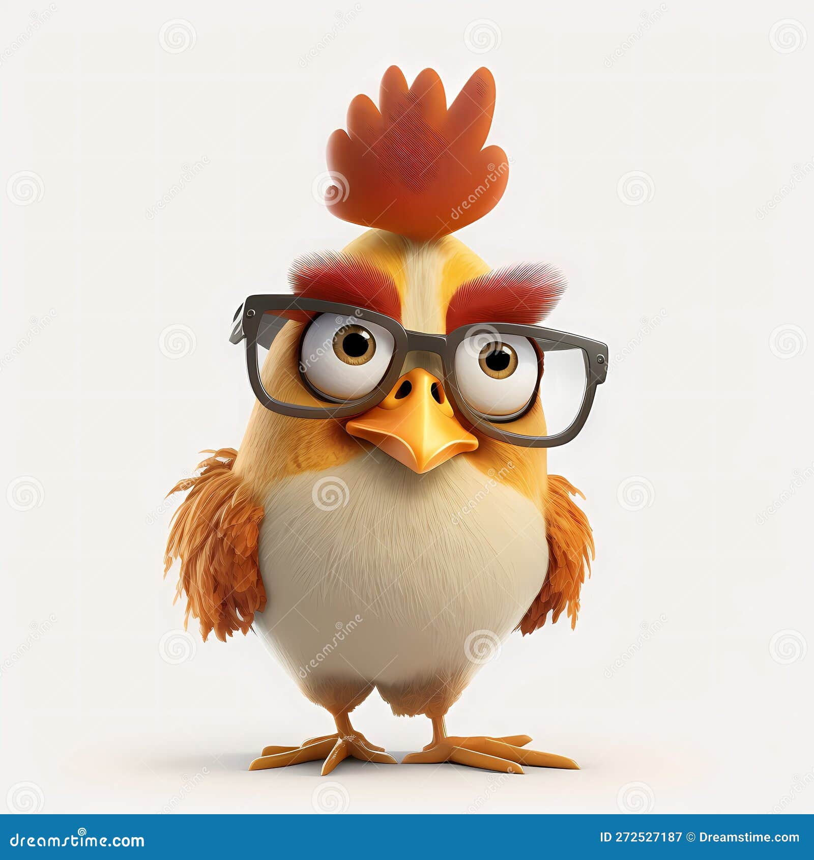 Hen Cartoon Style. Generative AI Stock Illustration - Illustration of ...