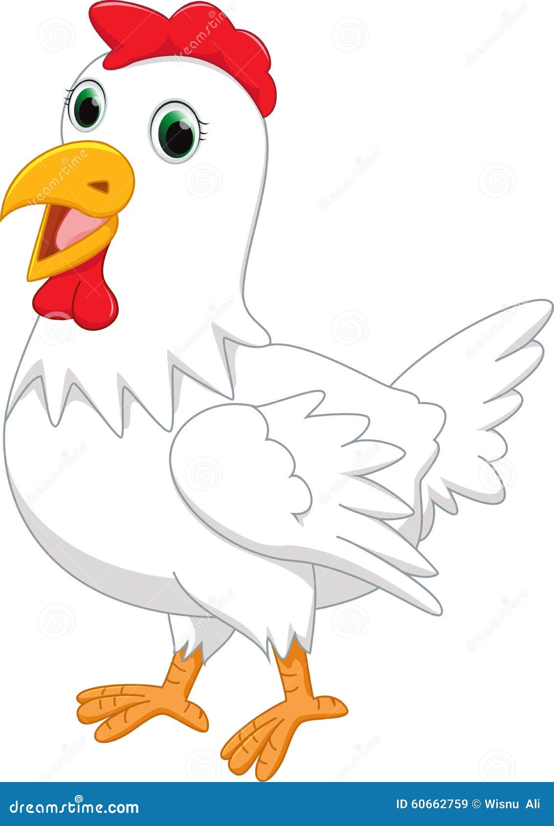 Cute hen cartoon stock vector. Illustration of birds - 60662759