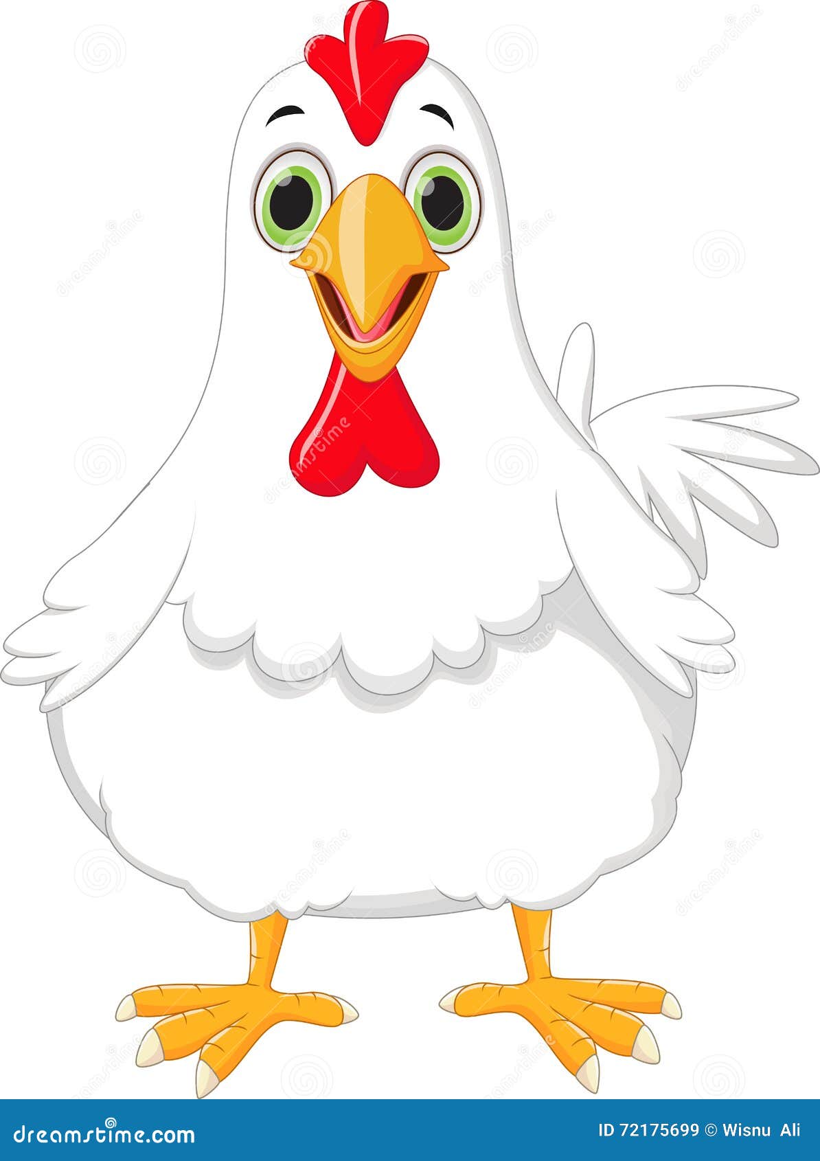 Cute hen cartoon stock vector. Illustration of young - 72175699