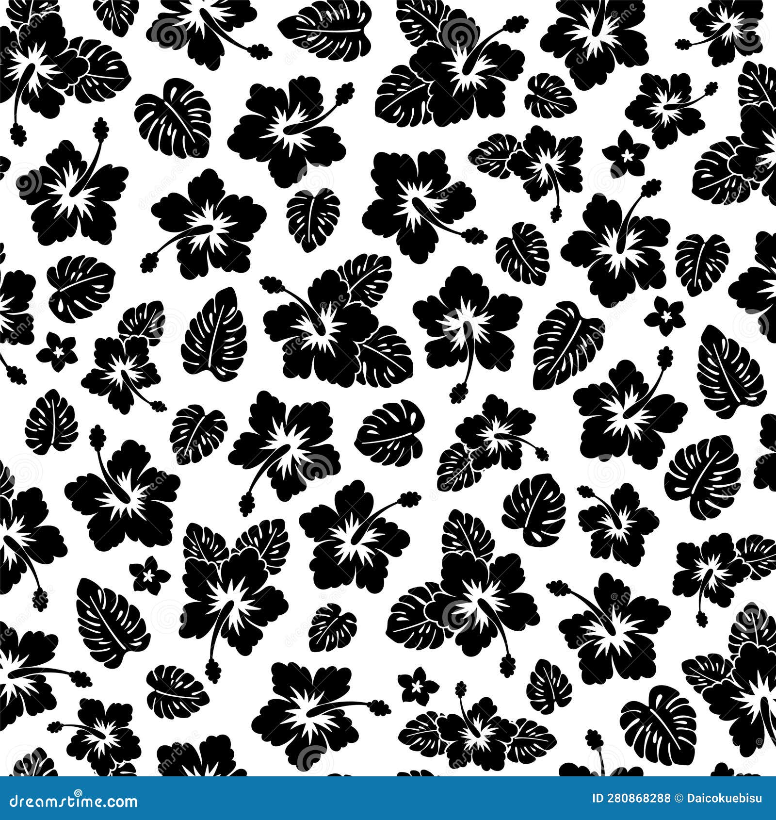 Cute Hibiscus Pattern Perfect for Textiles, Stock Vector - Illustration ...