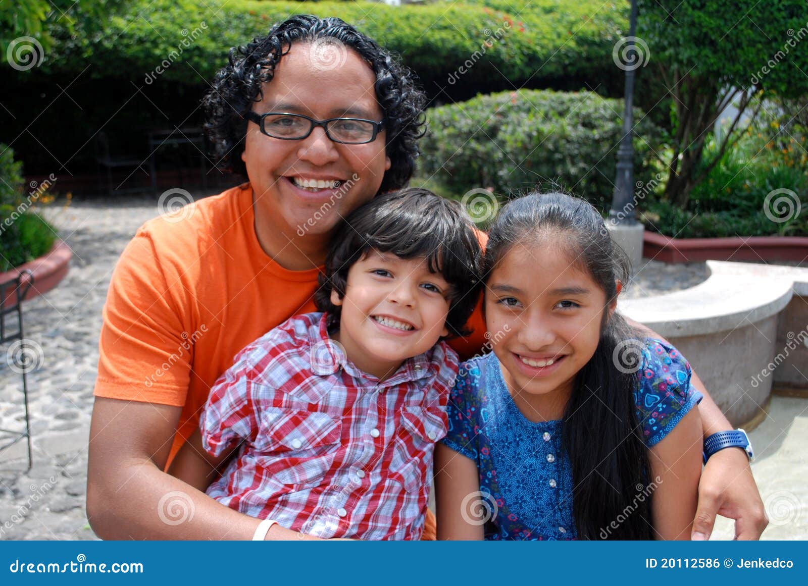 Cute Hispanic family stock photo. Image of adorable, garden - 20112586