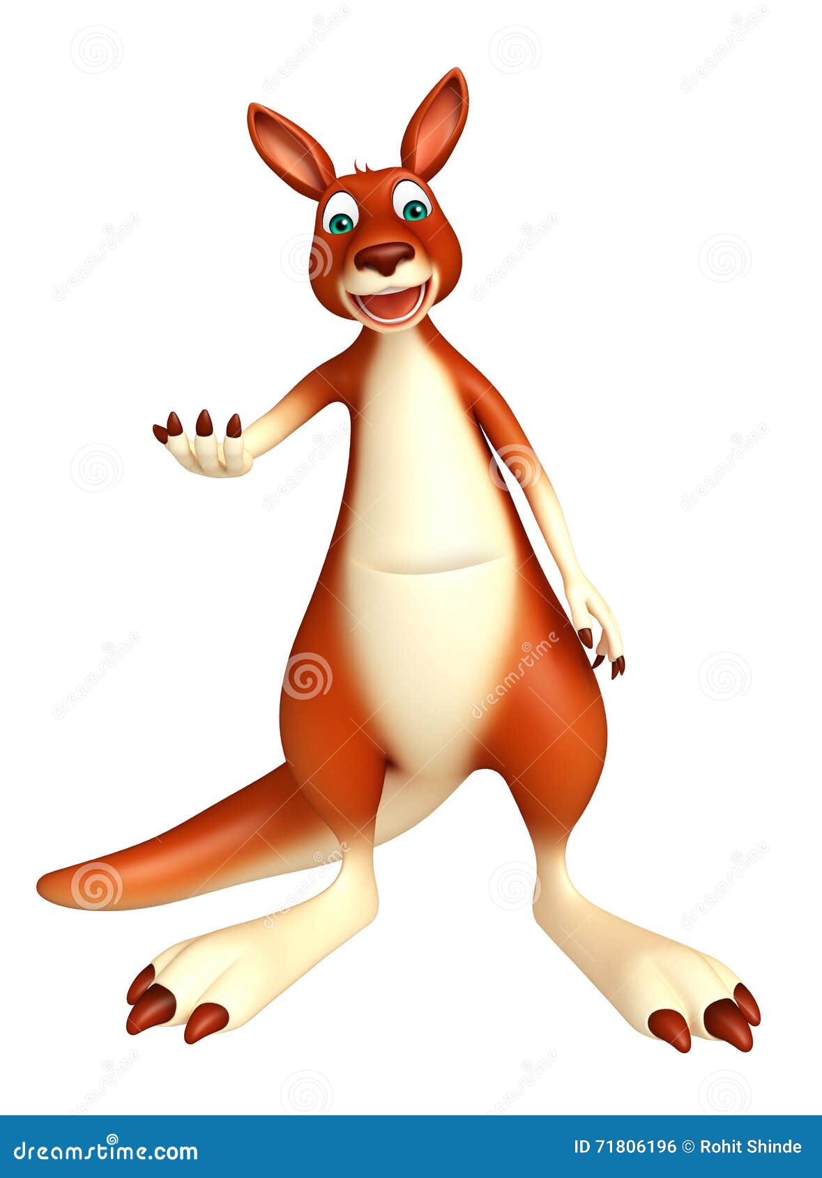 Cute Hold Kangaroo Cartoon Character Stock Illustration - Illustration ...