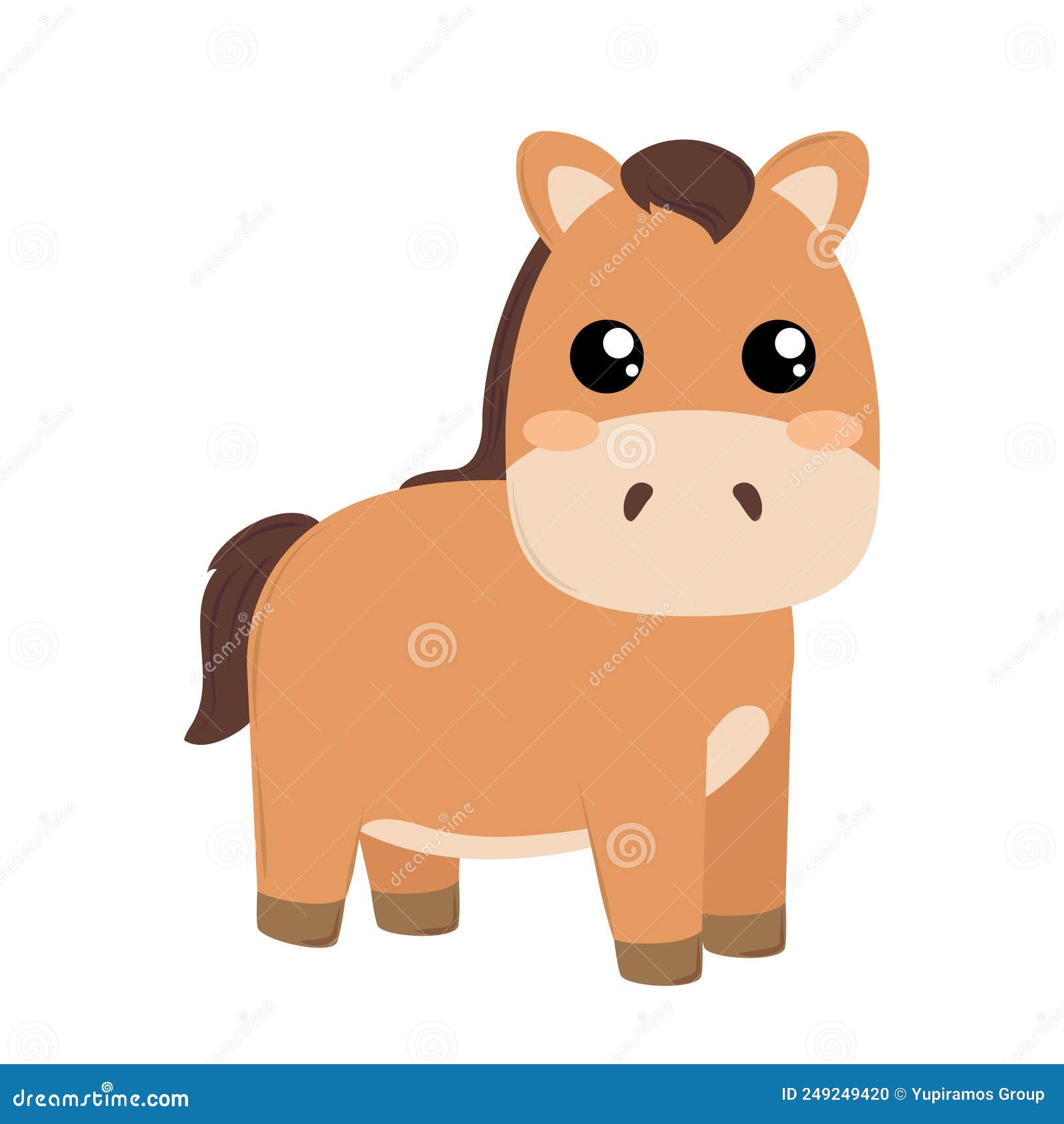 Cute horse icon stock vector. Illustration of cute, vector - 249249420
