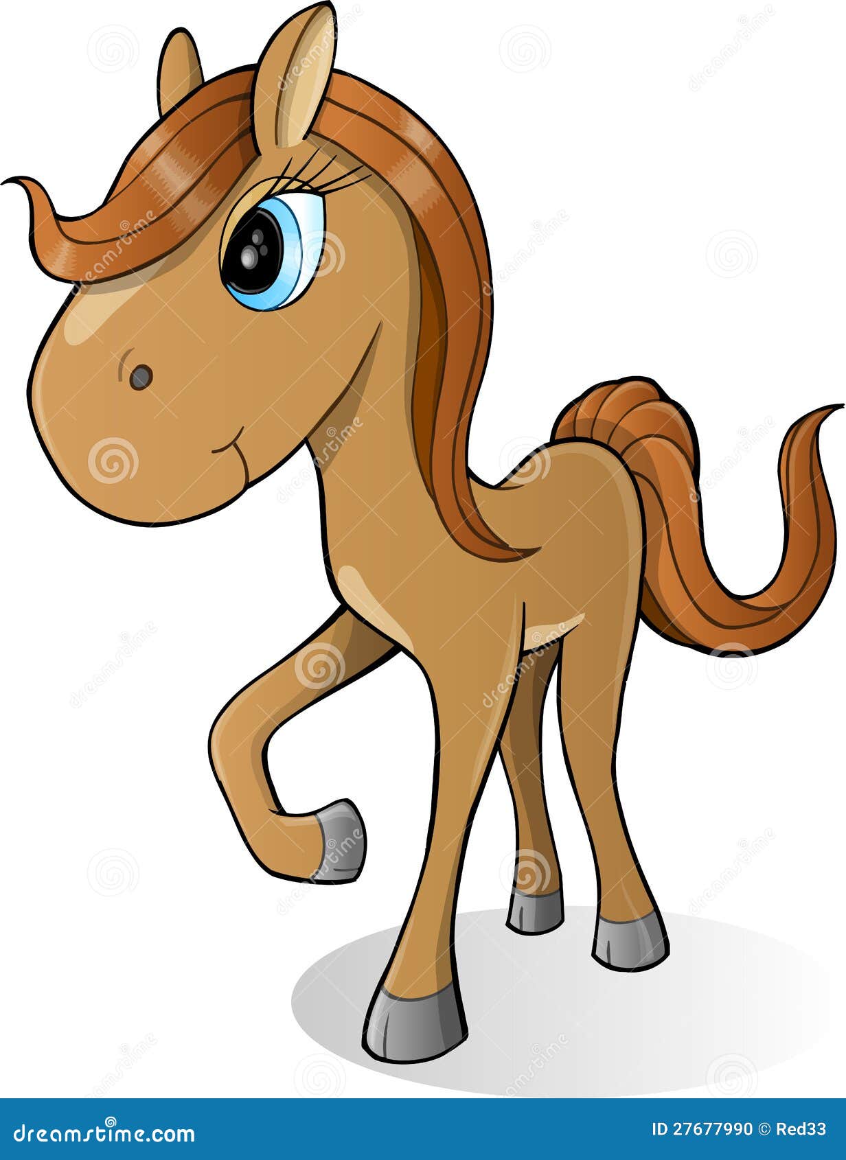 Cute Horse Pony Vector stock vector. Illustration of stallion - 27677990