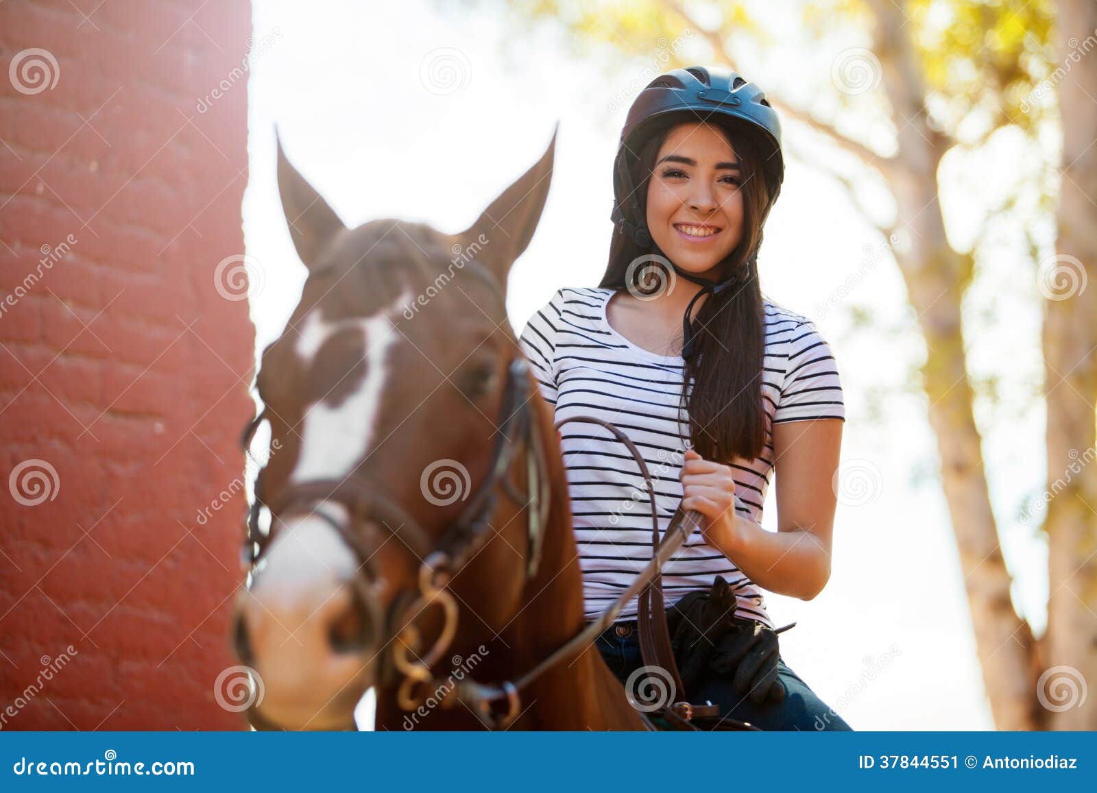 Cute horse rider smiling stock image. Image of happy - 37844551