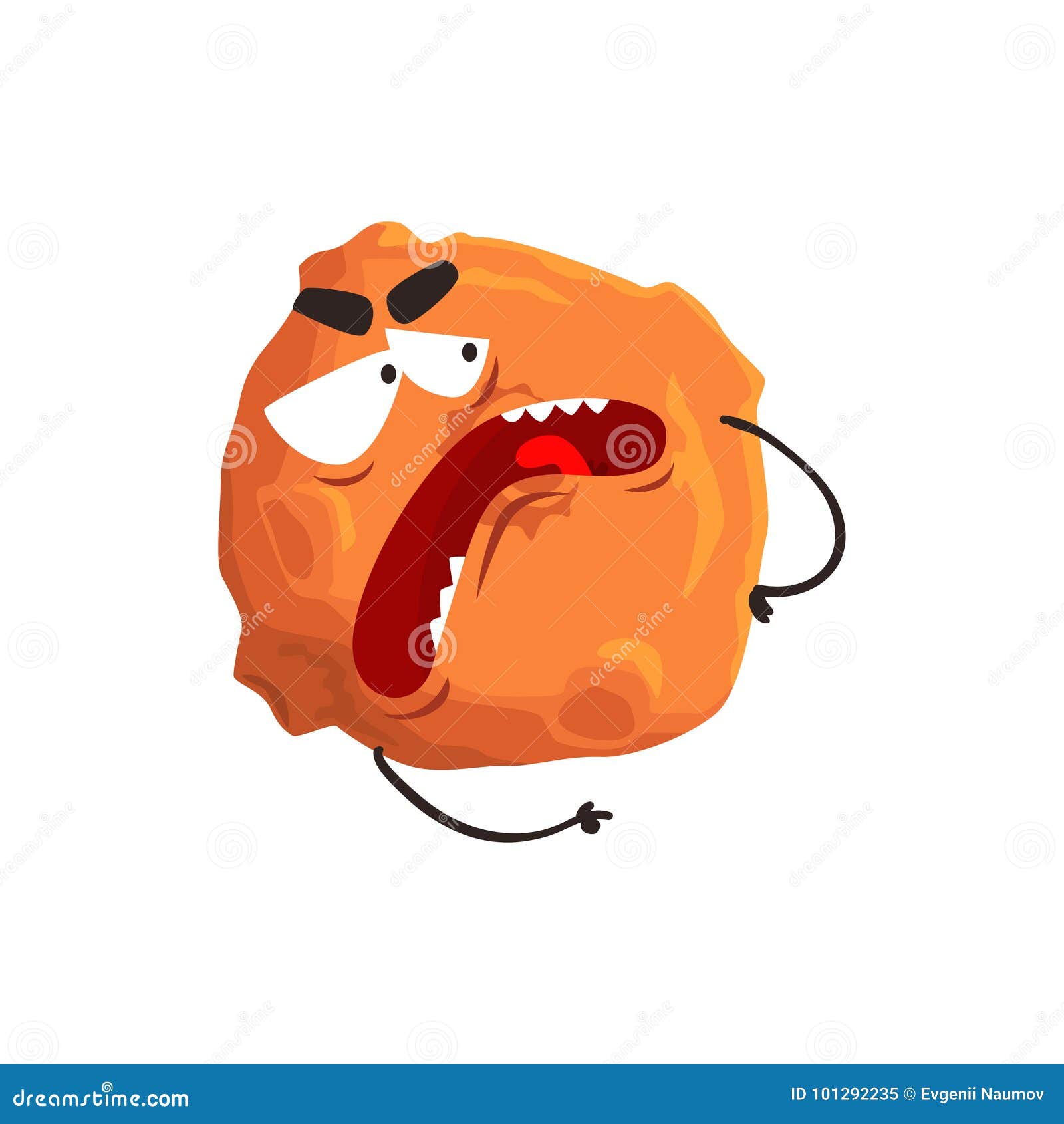 Cute Humanized Pluto Planet Character, Sphere With Funny Face Cartoon ...