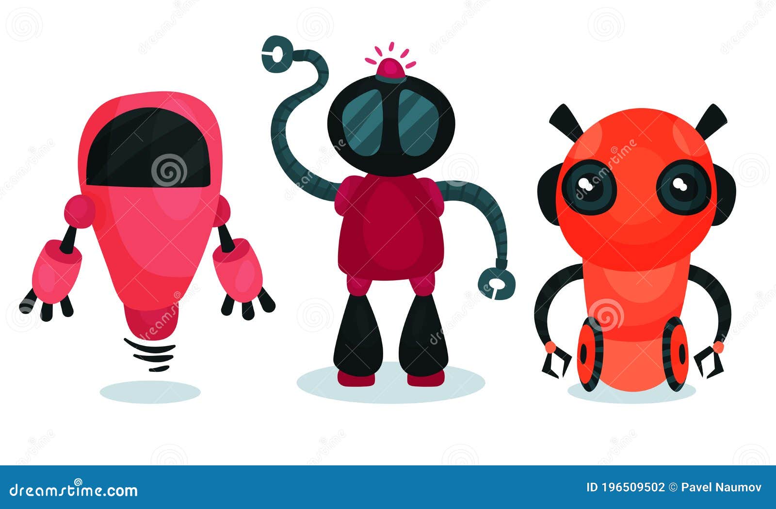 Cute Humanoid Or Robot With Antenna As Artificial Intelligence Vector ...