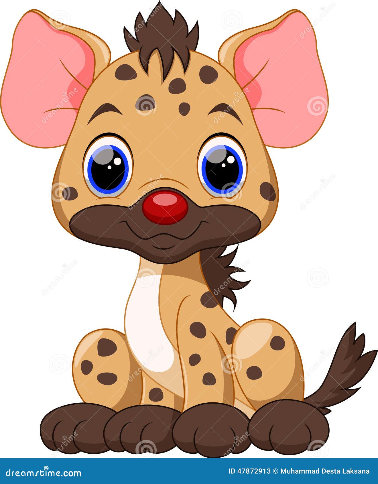 Cute Hyena cartoon stock illustration. Illustration of african - 47872913