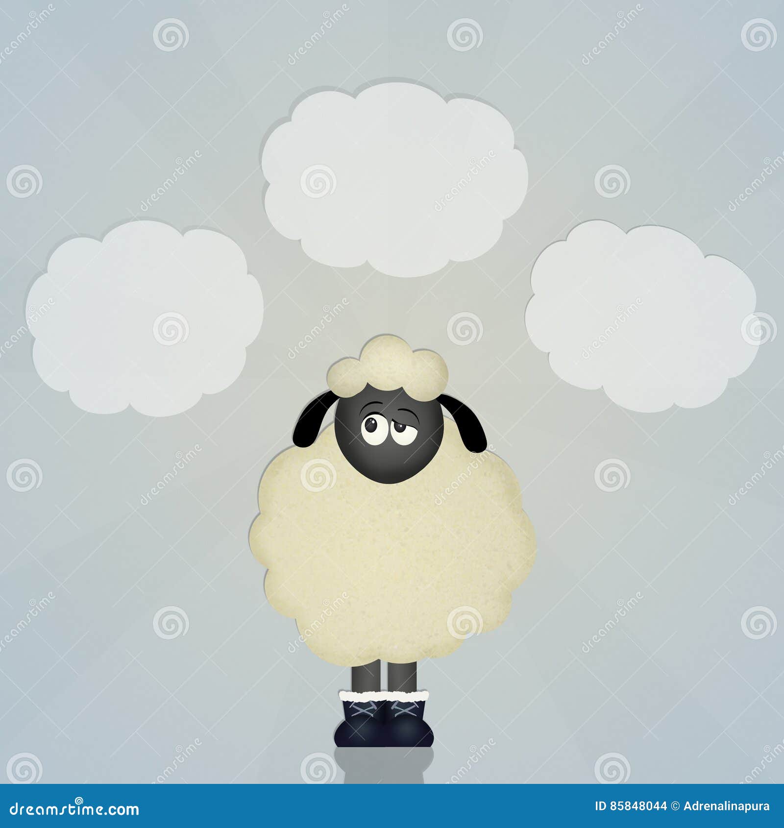 Counting sheep stock illustration. Illustration of counting - 85848044