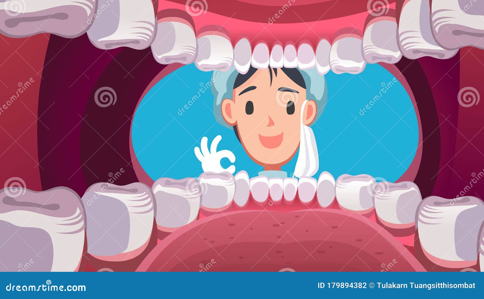 Dentist And Oral Examination Vector Illustration | CartoonDealer.com ...