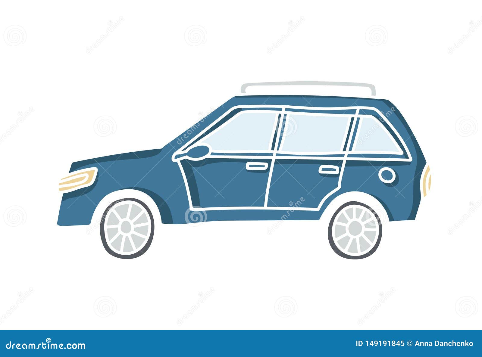 Cute Illustration of a Doodle Car Stock Vector - Illustration of ...