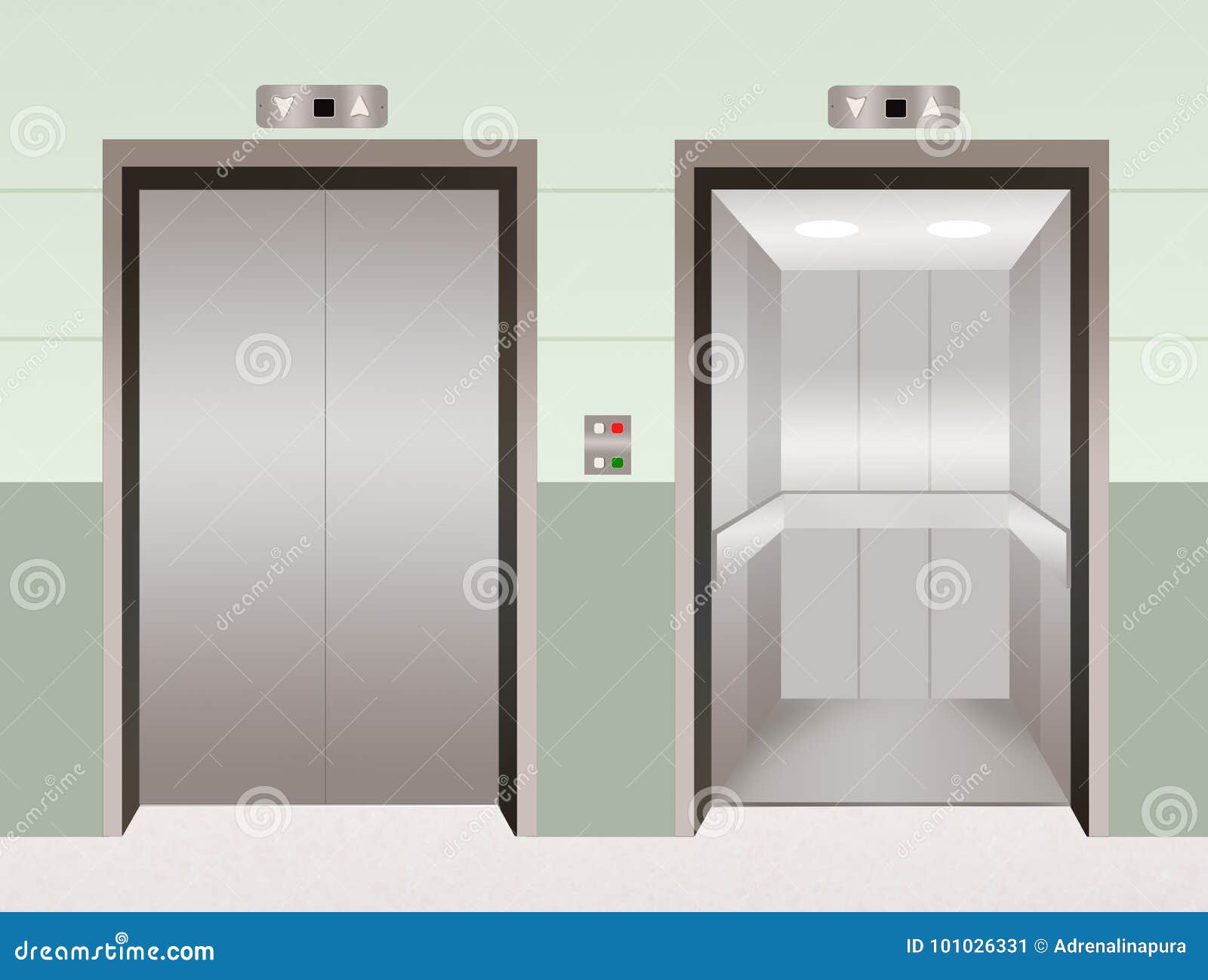 Illustration Of Elevators Royalty-Free Cartoon | CartoonDealer.com ...
