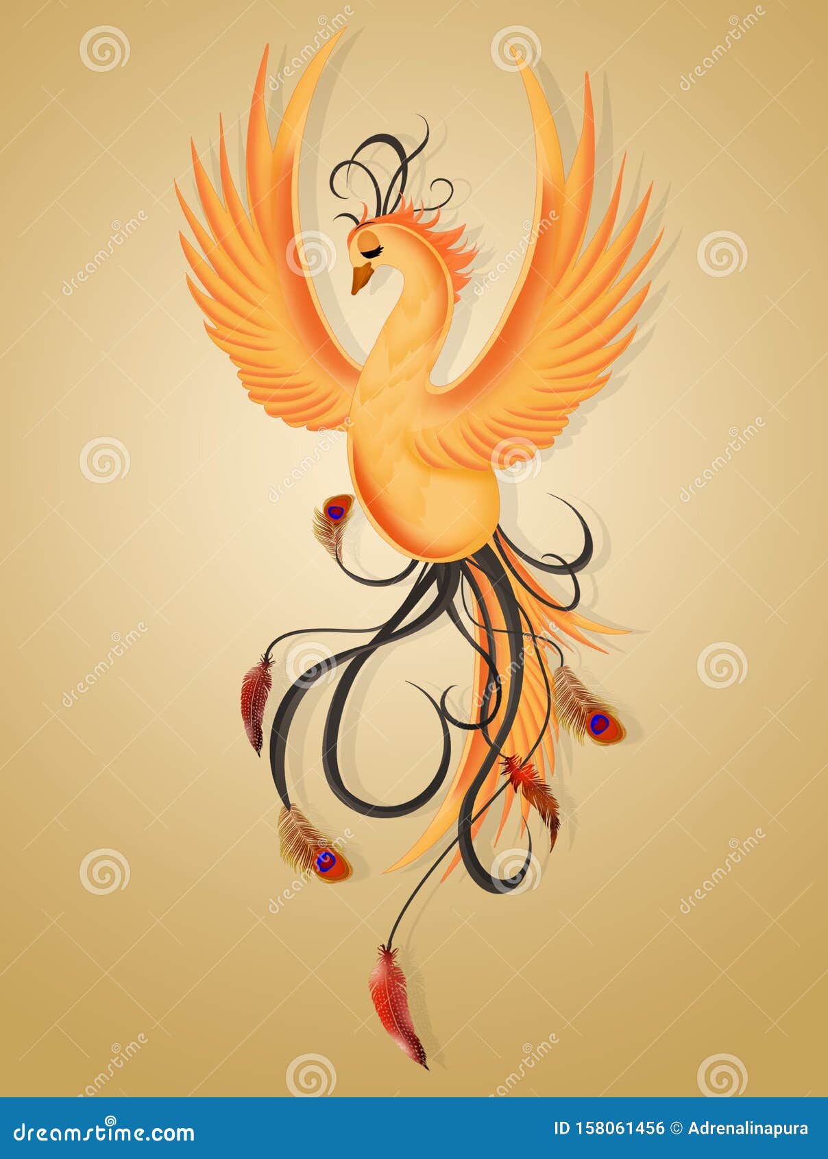 Illustration of the Phoenix Stock Illustration - Illustration of flight ...