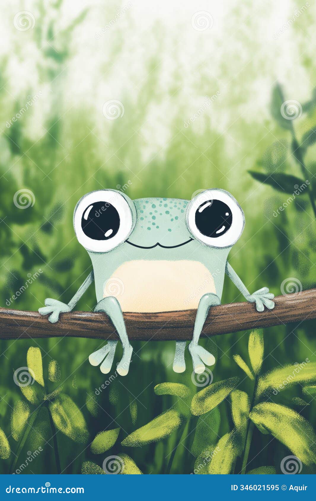 Cute Illustration of a Toad. Cute Frog Greeting Card Stock Illustration ...