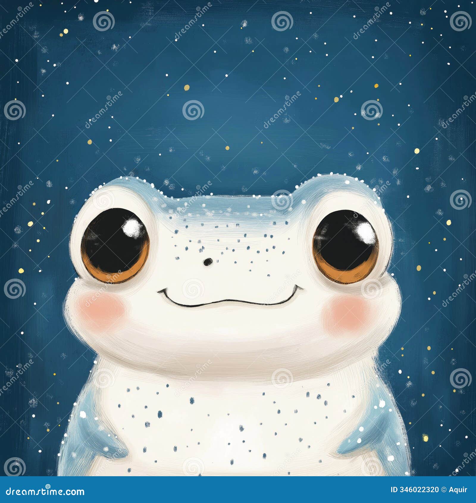 Cute Illustration of a Toad. Cute Frog Greeting Card Stock Illustration ...