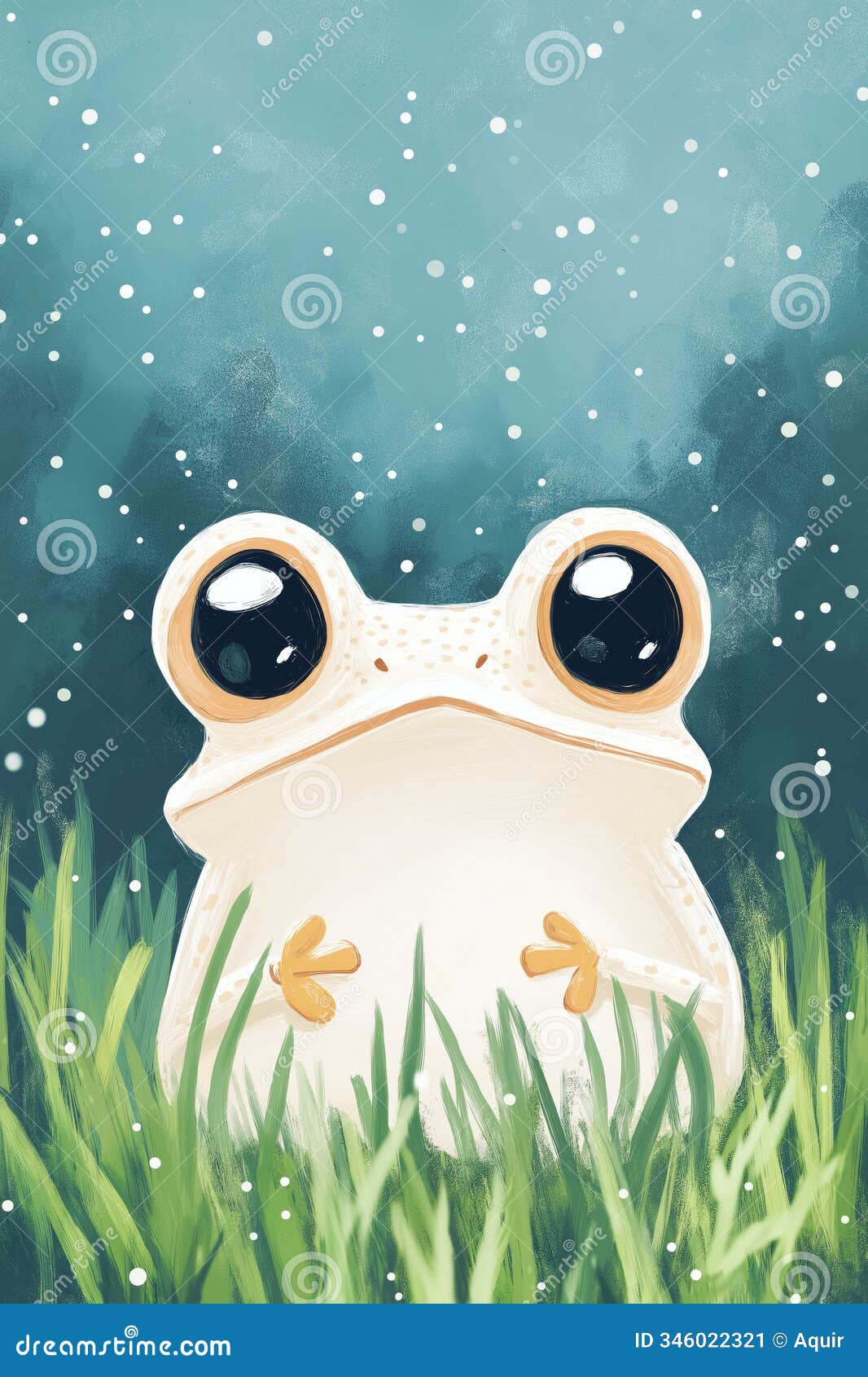 Cute Illustration of a Toad. Cute Frog Greeting Card Stock Illustration ...