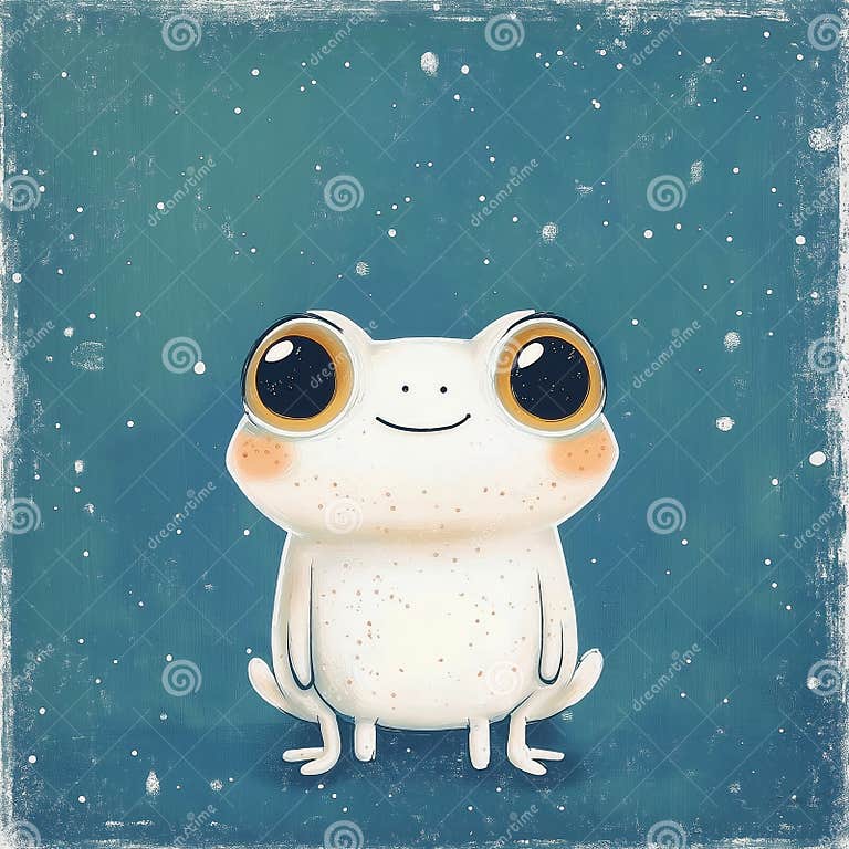 Cute Illustration of a Toad. Cute Frog Greeting Card Stock Illustration ...