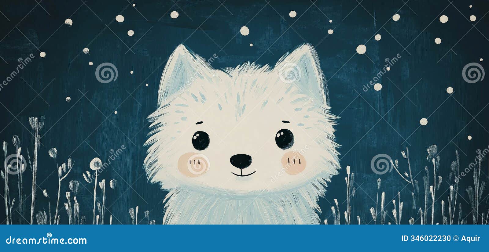 Cute Illustration of a Wolf. Cute Wolf Greeting Card Stock Illustration ...