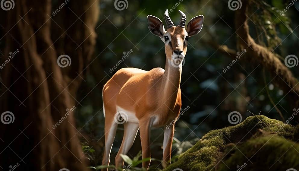 Cute Impala Standing in Green Grass, Looking at Camera Generated by AI ...