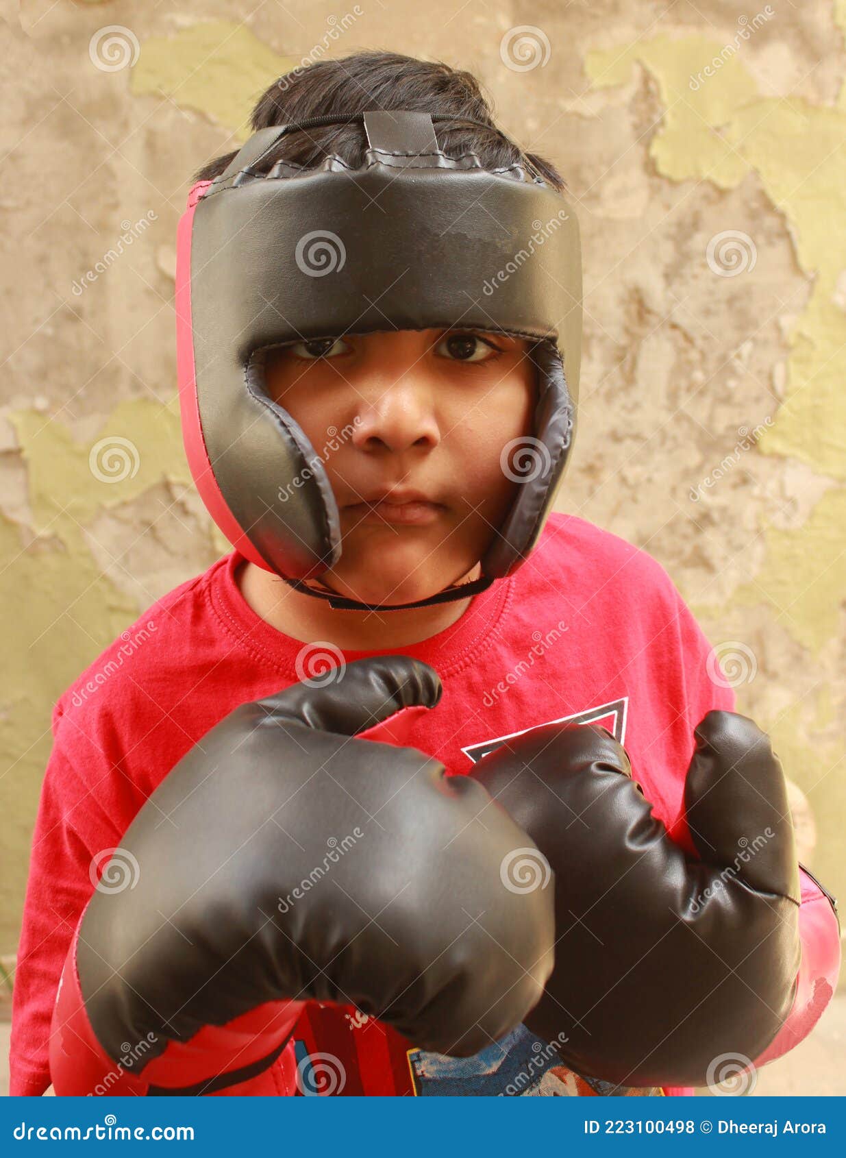 Cute Indian Child in Boxing Gear Stock Photo - Image of indian, boxer ...
