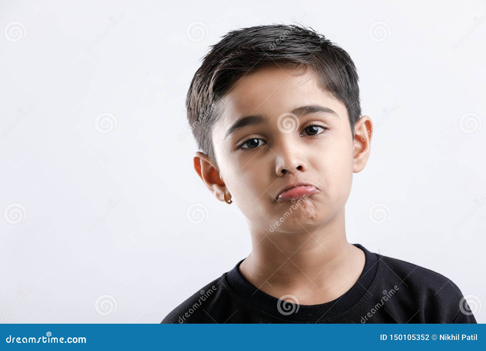 Cute Indian Little Boy Giving Multiple Expression Stock Photo - Image ...