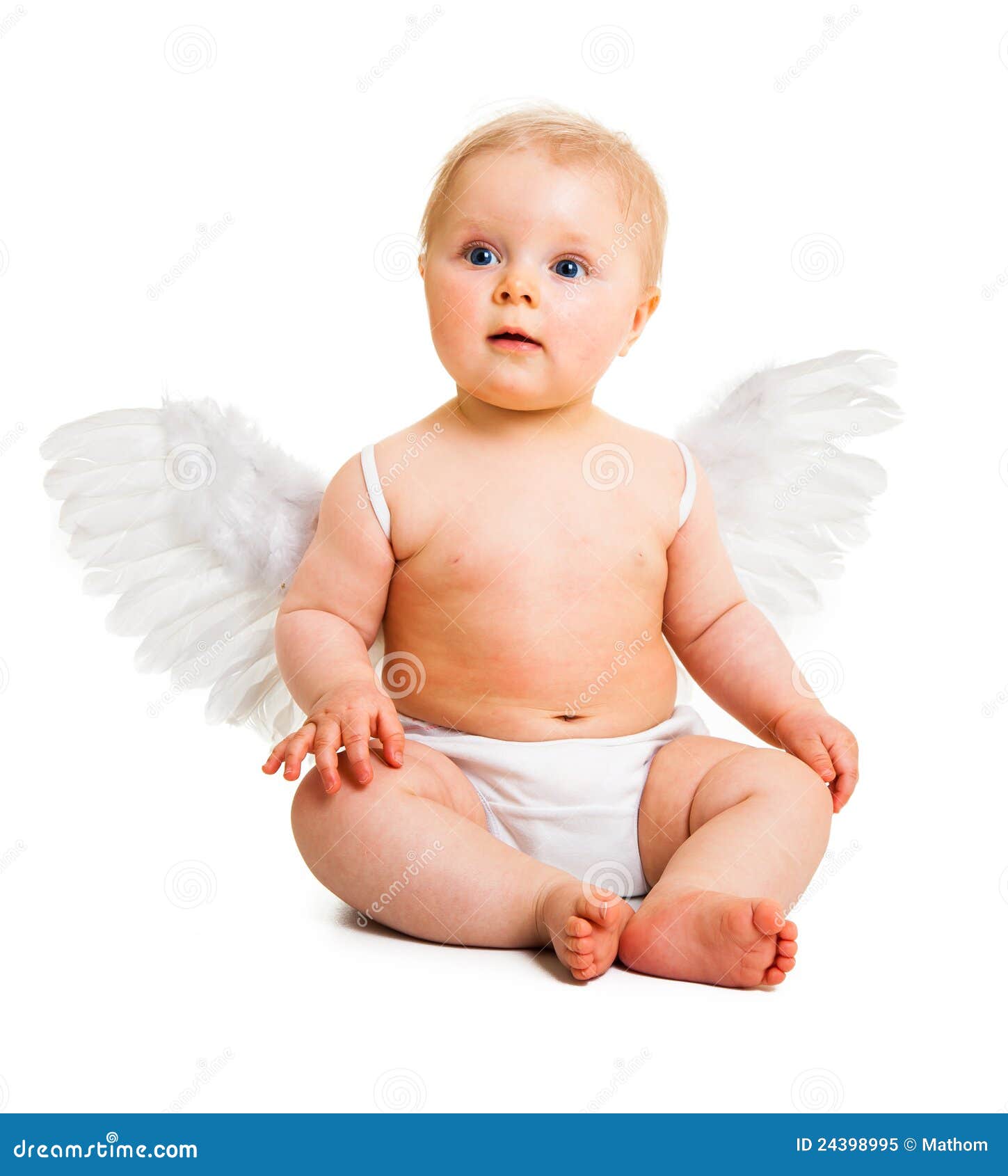 Cute infant angel stock image. Image of cherub, looking - 24398995