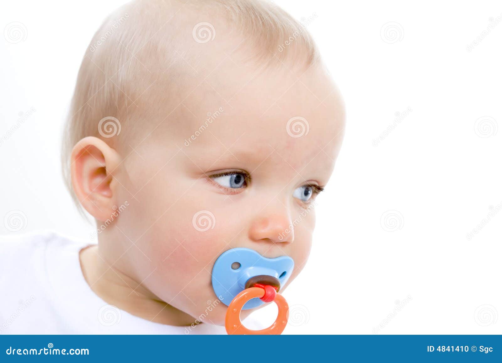 Cute infant with pacifier stock photo. Image of life, infancy - 4841410