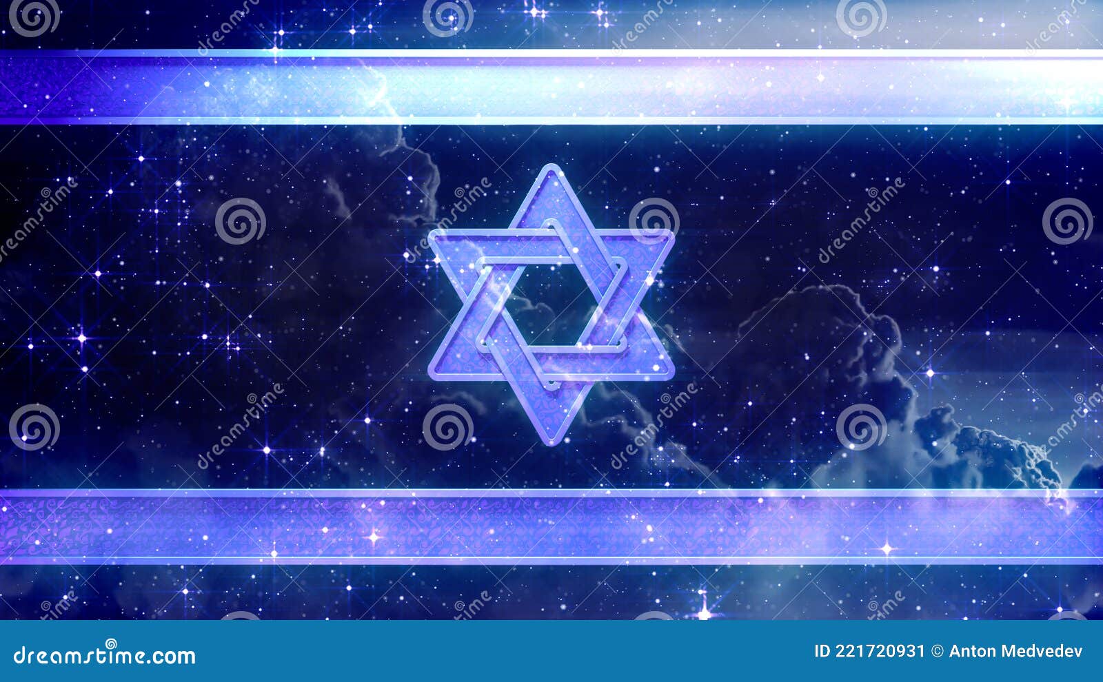 Cute Israel Flag with Magen David , Creative Abstract 3D Rendering ...