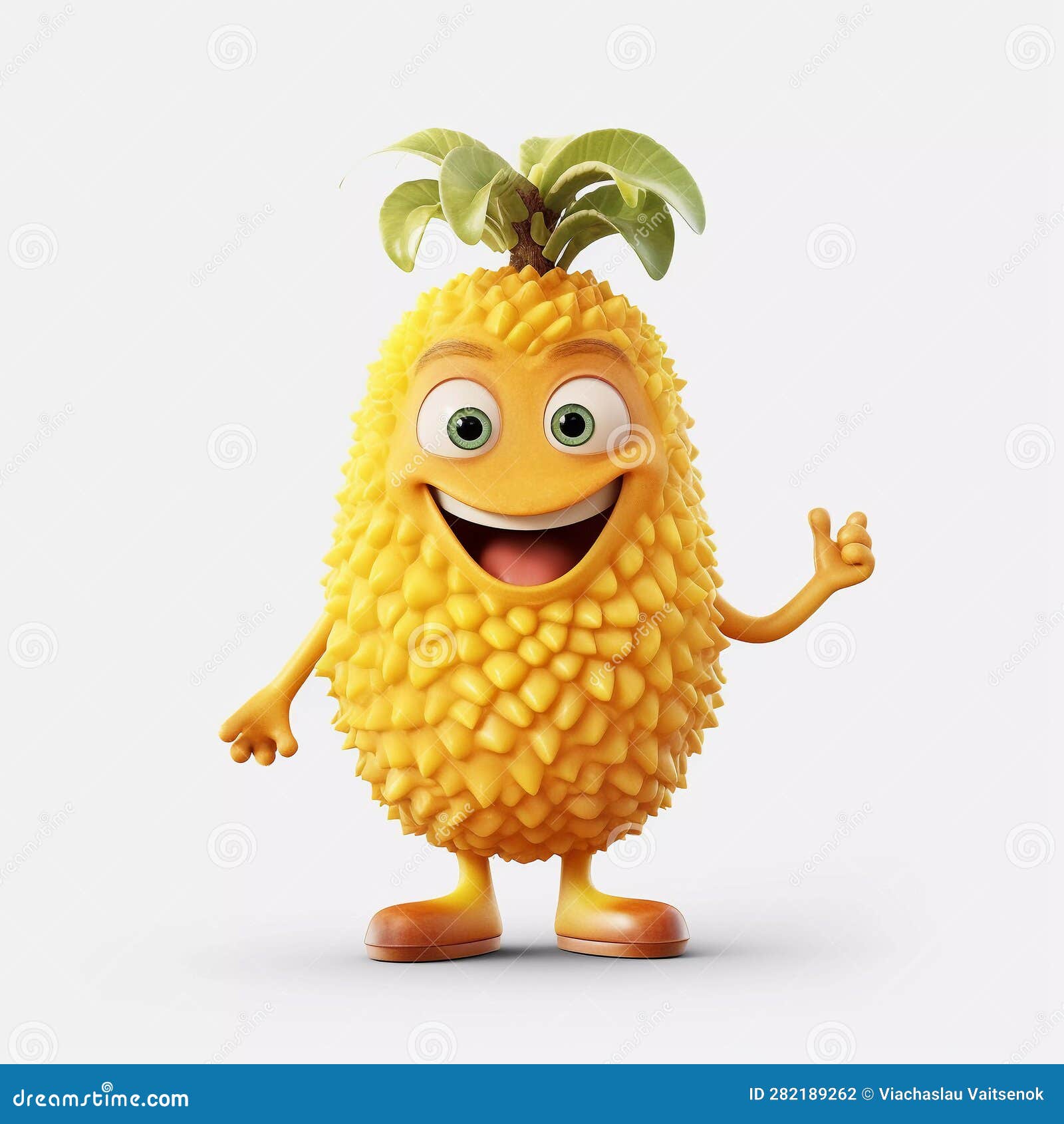 Cute Jackfruit With Emoticons Set Vector Illustration | CartoonDealer ...